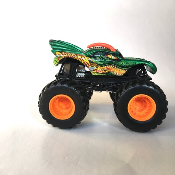 Mattel | Toys | Hot Wheels Monster Jam Creatures Dragon Toy Truck Green ...